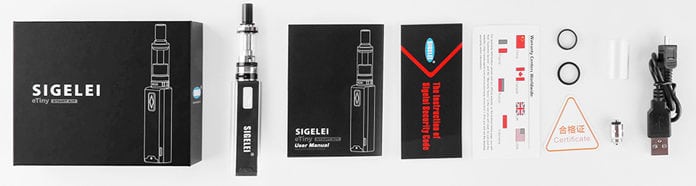 Sigelei eTiny Kit Preview - Classy Starter Kit - Ecigclick
