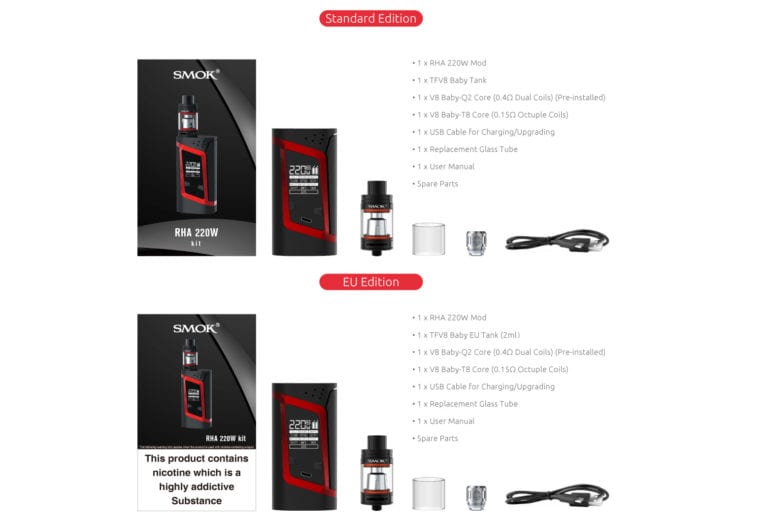 Smok RHA 220W Preview - RHA = Re - Hashed - Alien ? - Ecigclick