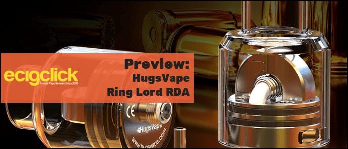 HugsVape Ring Lord RDA Preview - "Novel" Air Flow Design! - Ecigclick