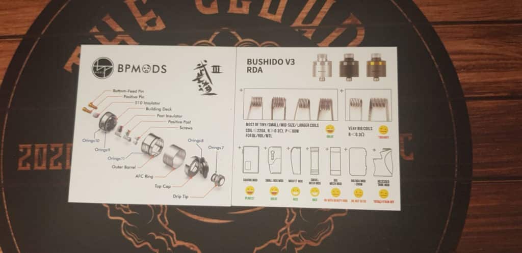 BP Mods Bushido V3 RDA Review | The Way of the Dripper - Ecigclick