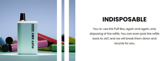 Jac Vapour Puff Box Review - The Sustainable Reusable Disposable ...