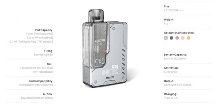 Aspire GoTek Pro Preview - Twice The Battery Capacity Of Other GoTeks ...